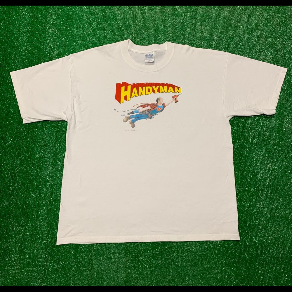Vintage 2000s Handyman Superman Superhero Shirt - Gem